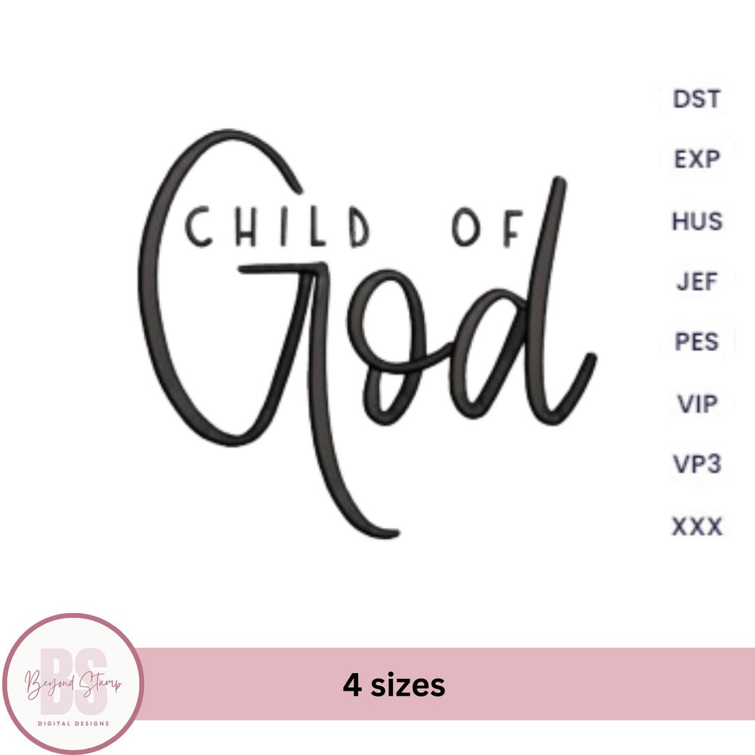 Child of God Machine Embroidery Design, Baby Shower Gift Ideas, Baby ...