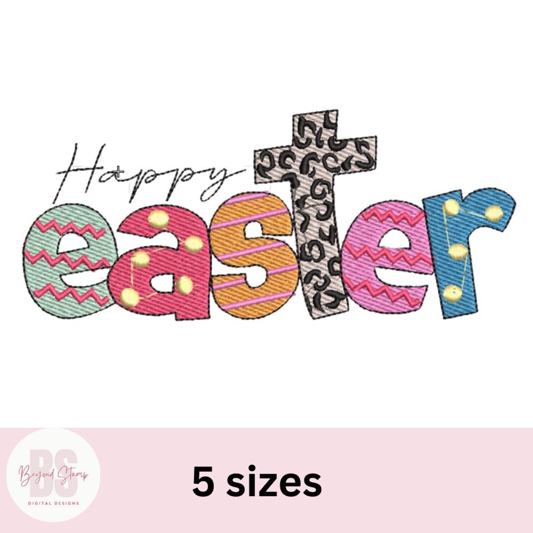 Easter Embroidery Design, Christian Machine Embroidery Designs, 5 Sizes ...