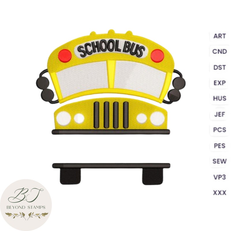 Bus Pes Embroidery File - Etsy