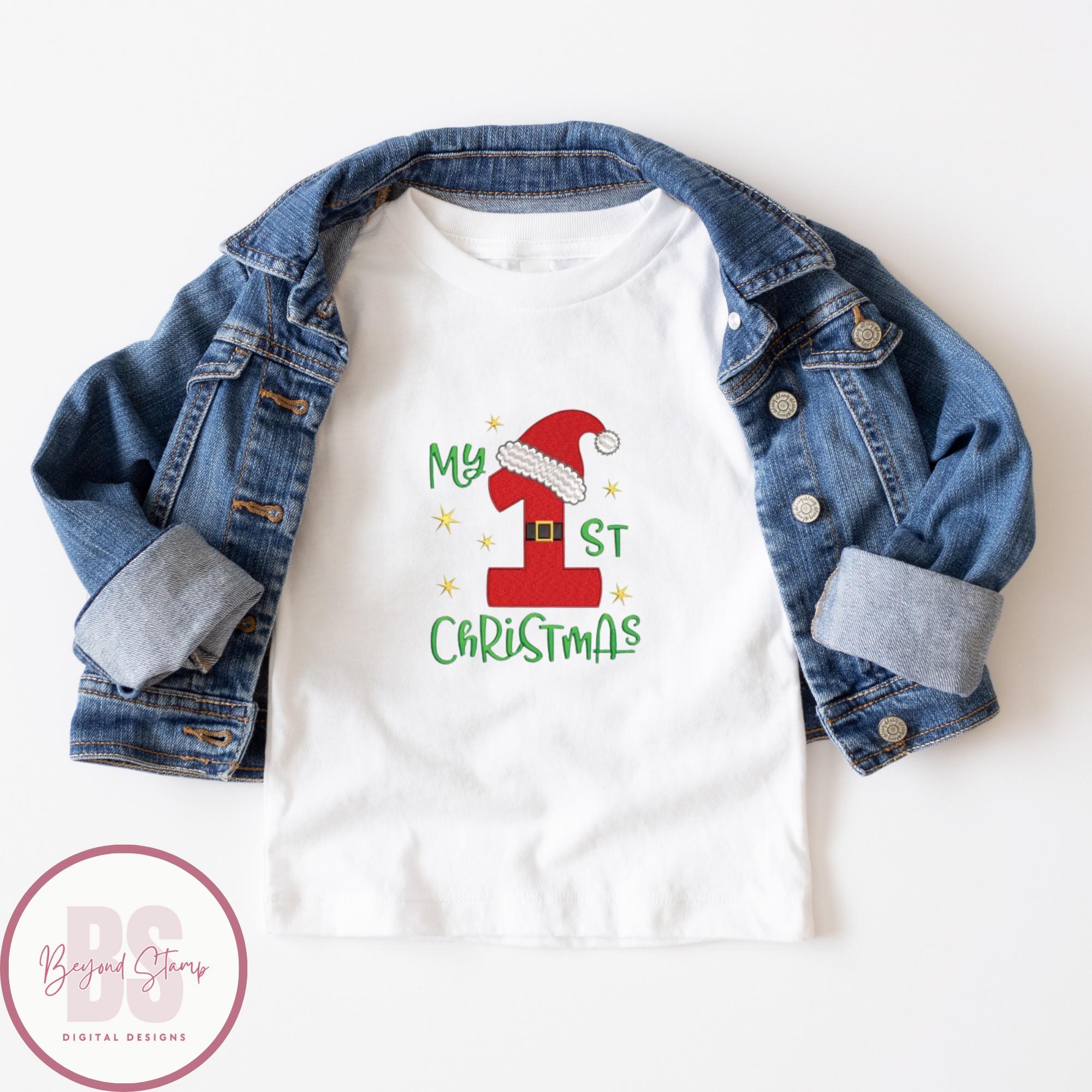 My First Christmas Embroidery Design Bundle, Baby's 1st Christmas ...