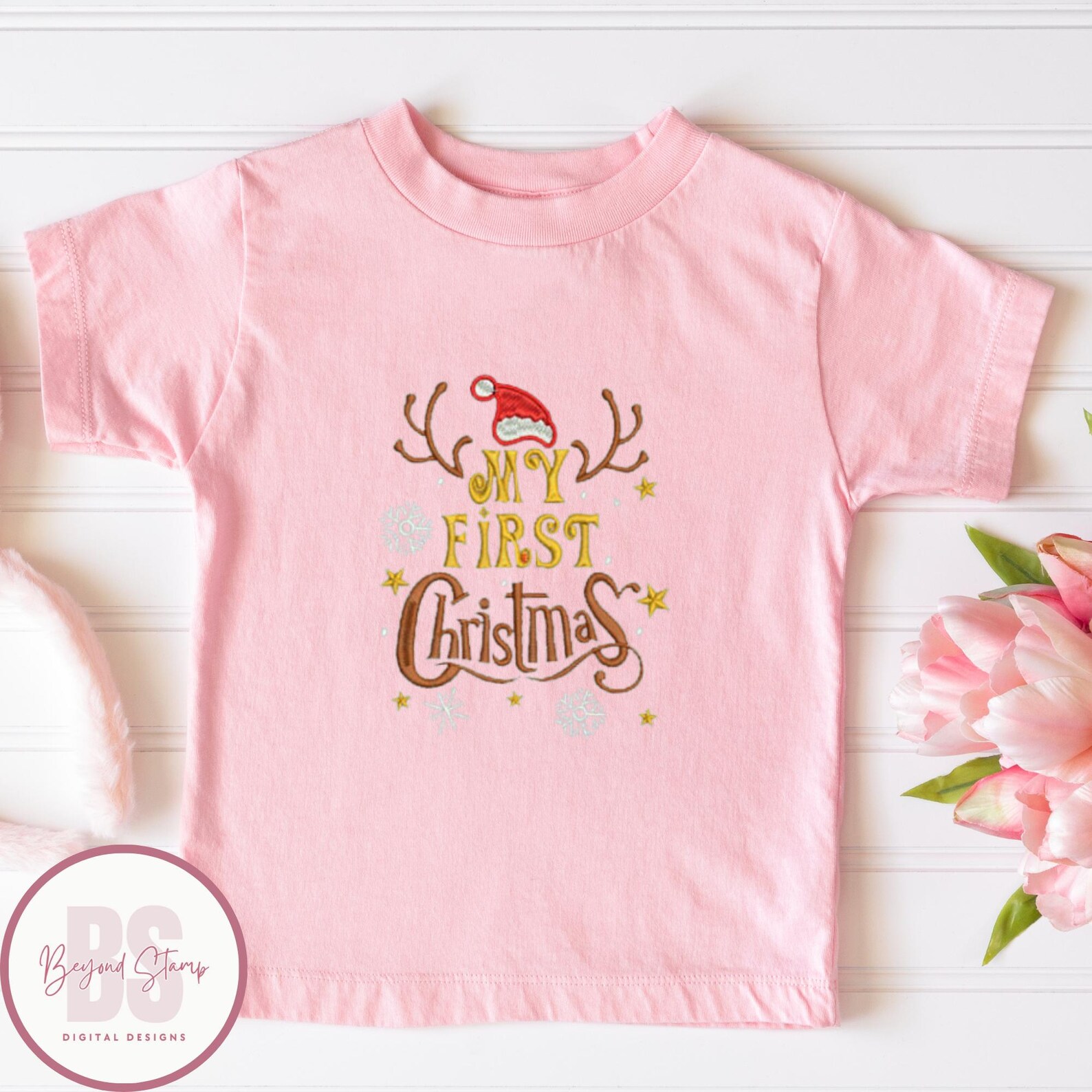 My First Christmas Embroidery Design Bundle, Baby's 1st Christmas ...