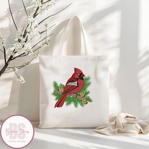Red Cardinal Embroidery Design Bundle, Christmas Cardinal Red Bird ...