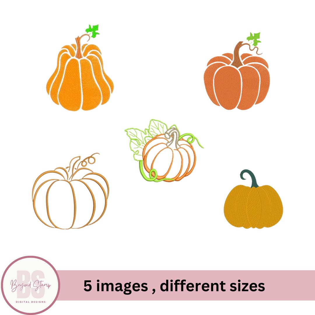 Pumpkins Machine Embroidery Bundle , Thanksgiving Embroidery, Pumpkin ...