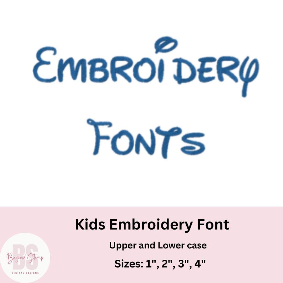 High Quality Walt Disney Machine Embroidery Font , Capital and Small ...