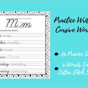 Printable American Cursive Handwriting Worksheets Practice Letters ...
