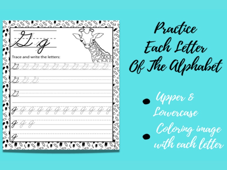 Printable American Cursive Handwriting Worksheets Practice Letters ...