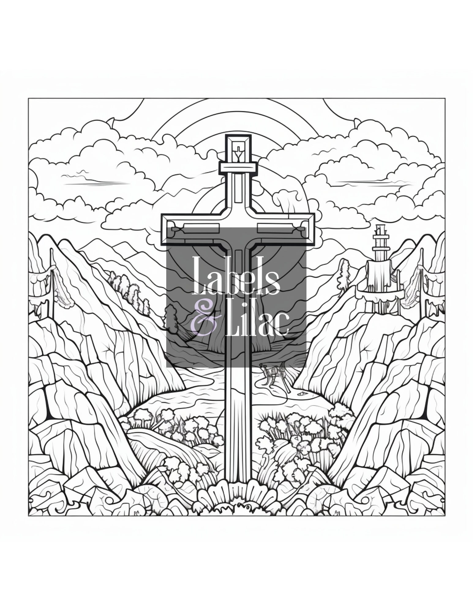 10 Faith Coloring Pages - PNG Files - Etsy