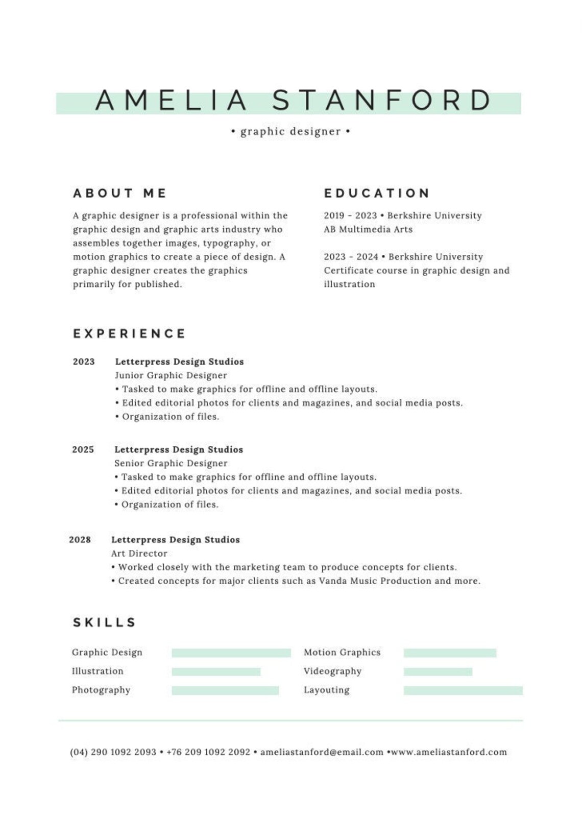Modern Executive Resume Template, Professional Resume Template, CV ...