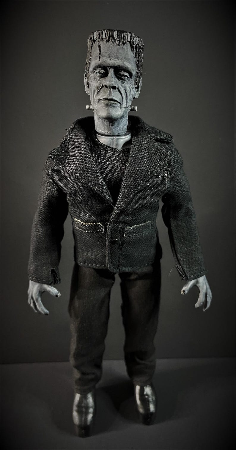 Glenn Strange Frankenstein Custom 8 Inch Action Figure Black and White ...