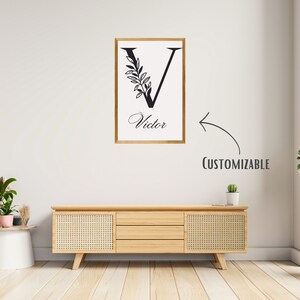 First Name Initial Name Printable Set of 6 Initiale Nursery - Etsy