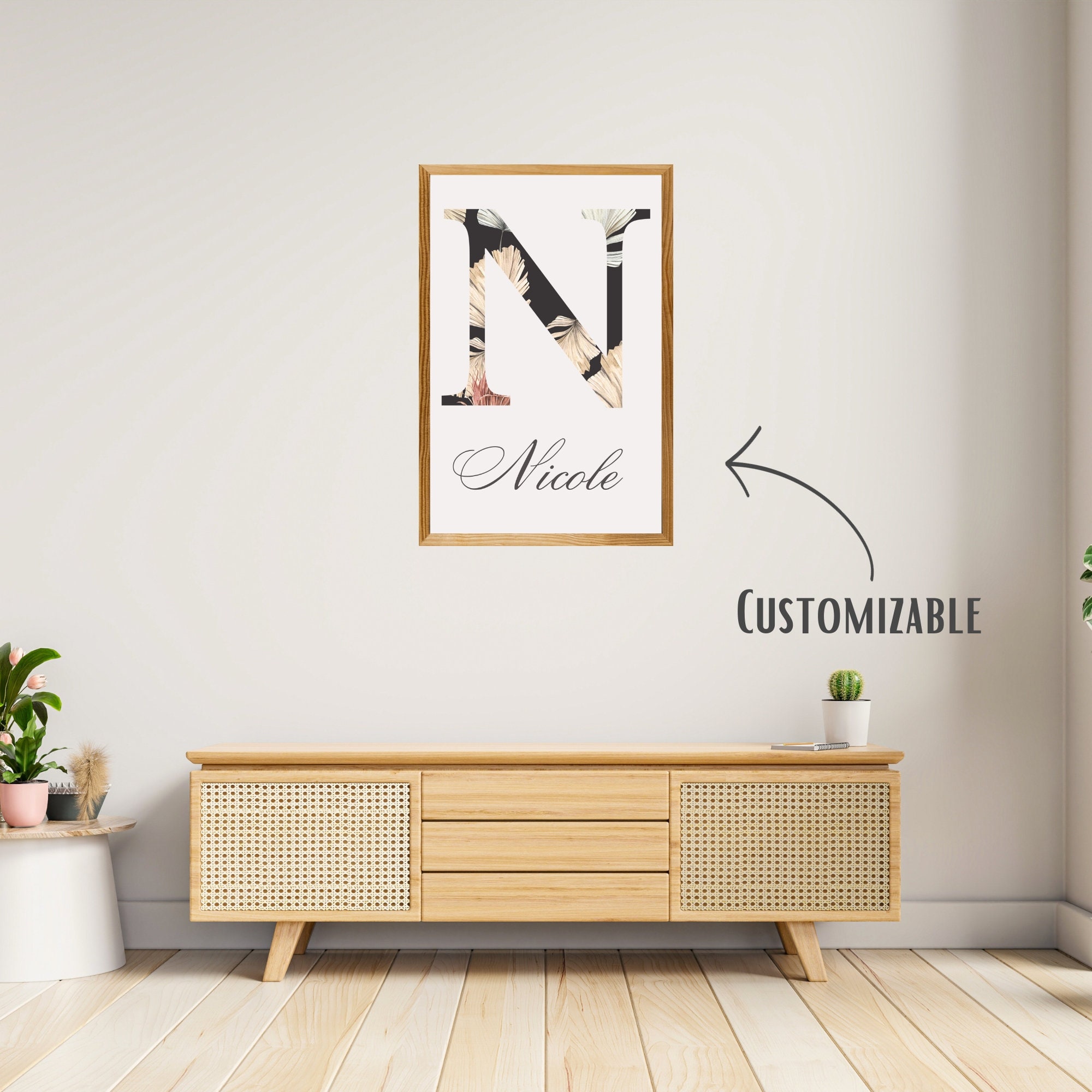 First Name Initial Name Printable Set of 5 Initiale Nursery - Etsy