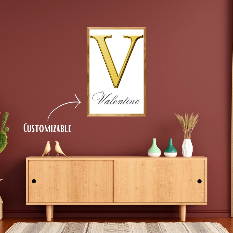 First Name Initial Name Printable Set of 6 Initiale Nursery - Etsy