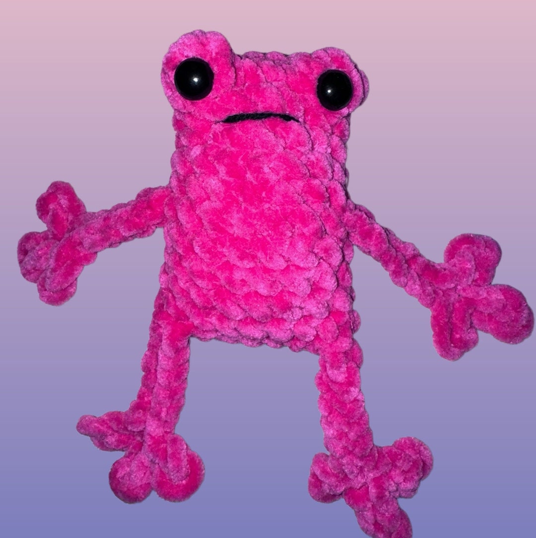 Crochet Long Leg Frog, Hot Pink Frog Toy, Crochet Plush Frog. - Etsy