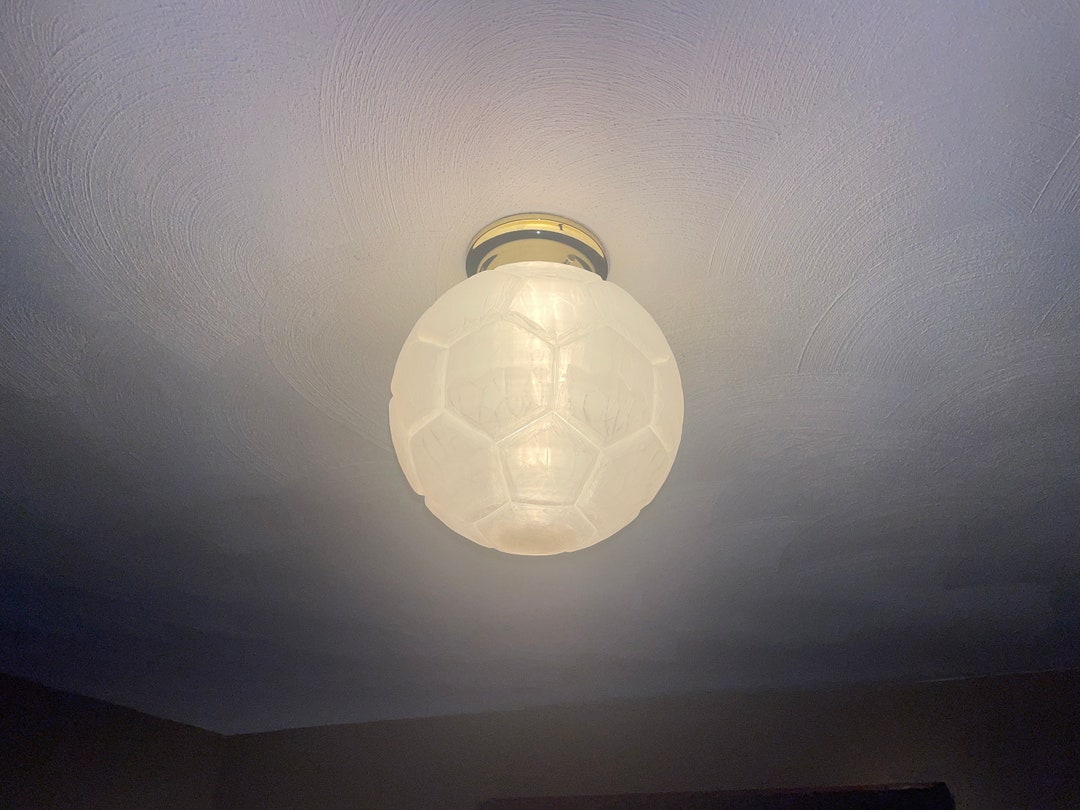Soccer Ball / Football Ceiling Light Cover W/ Bright LED Light new Glow ...
