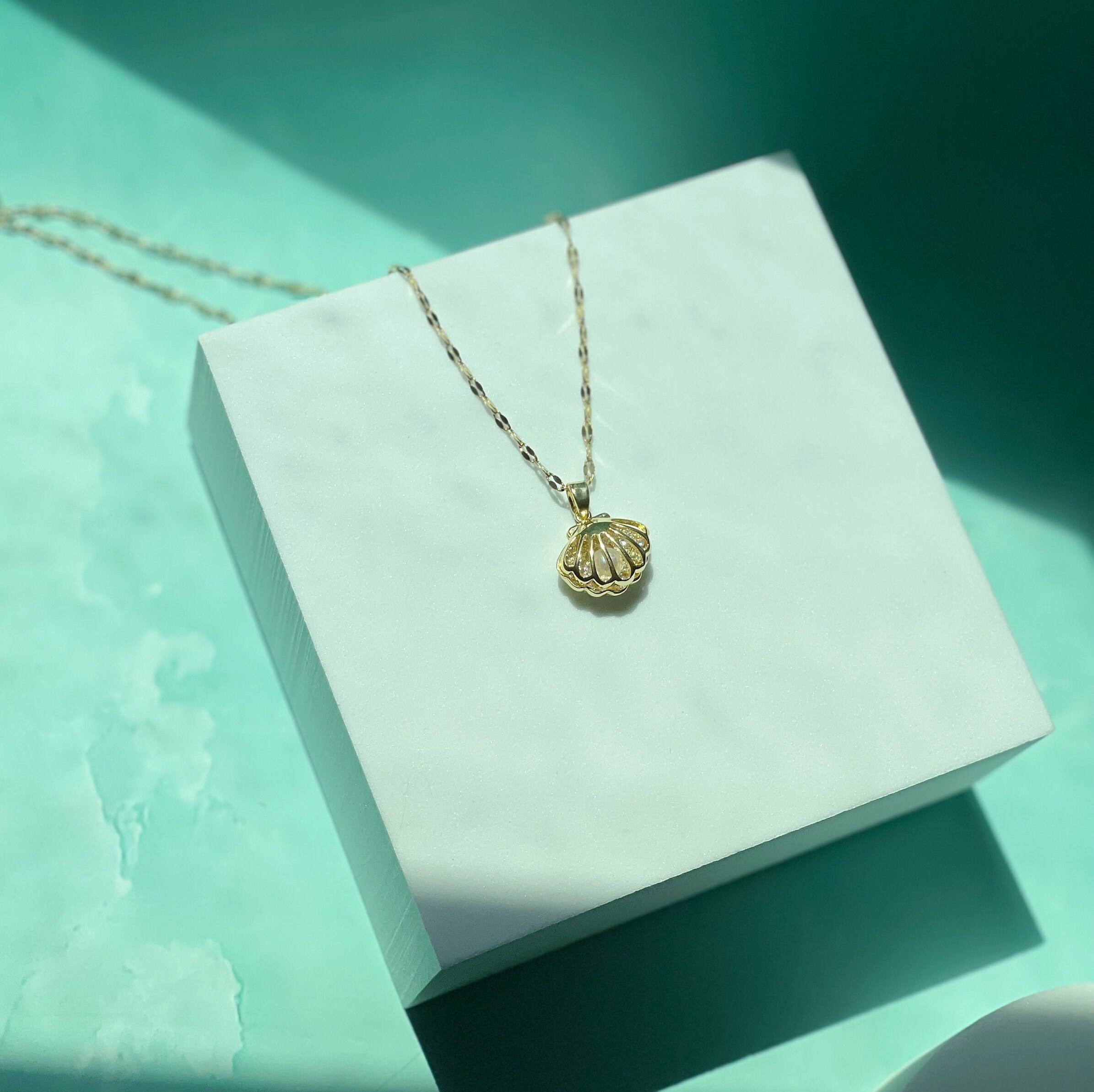 Pearl Shell Necklace, Sea Shell Necklace, Pearl Necklace, Summer ...