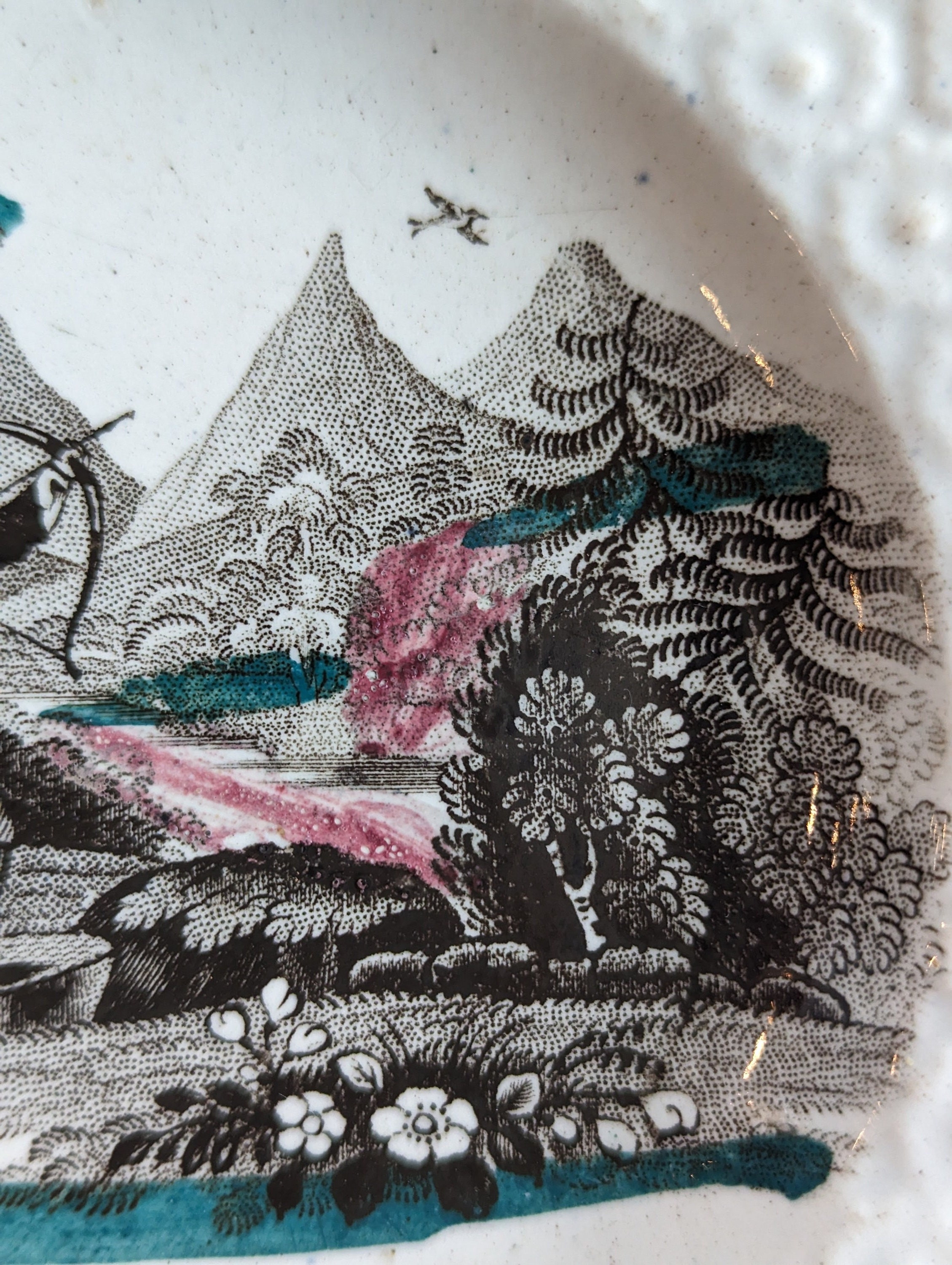 Antique Victorian Plate Hunting Scene, 19th Century English Child's ...