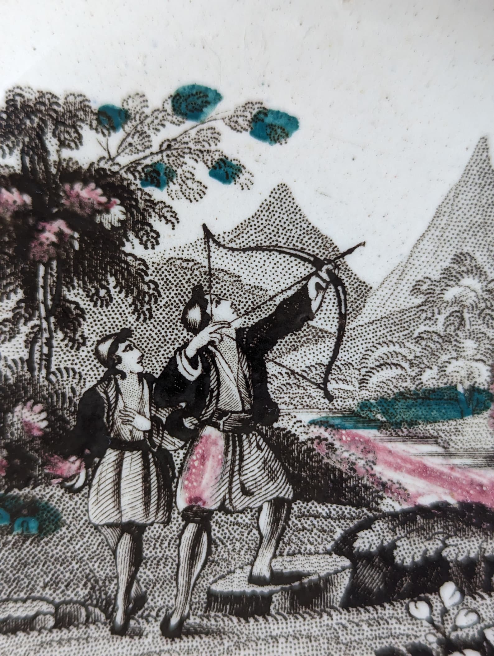 Antique Victorian Plate Hunting Scene, 19th Century English Child's ...