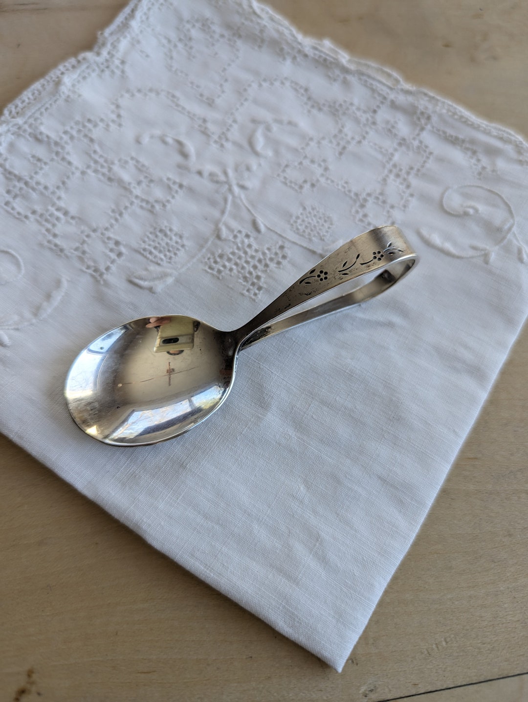 Vintage Lunt Sterling Silver Spoon, Bent Lullaby Sterling Silver Baby ...