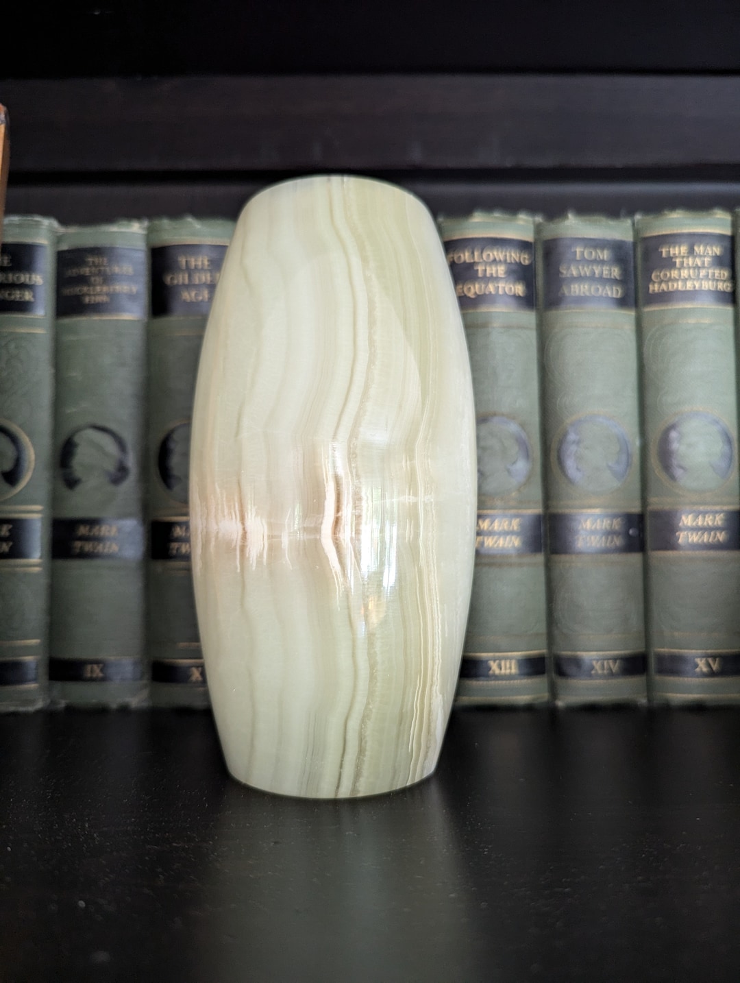 Vintage Onyx Natural Stone Marble Vase, Natural Stone Decor, Minimalist ...