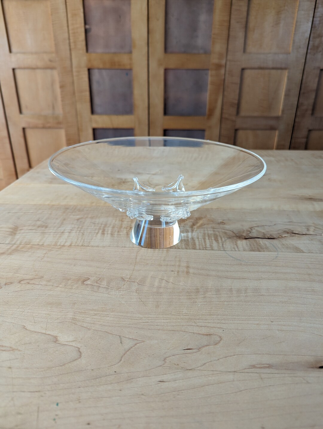 Steuben STAR SPANGLED Pedestal Bowl Art Glass, Crystal Steuben Glass ...