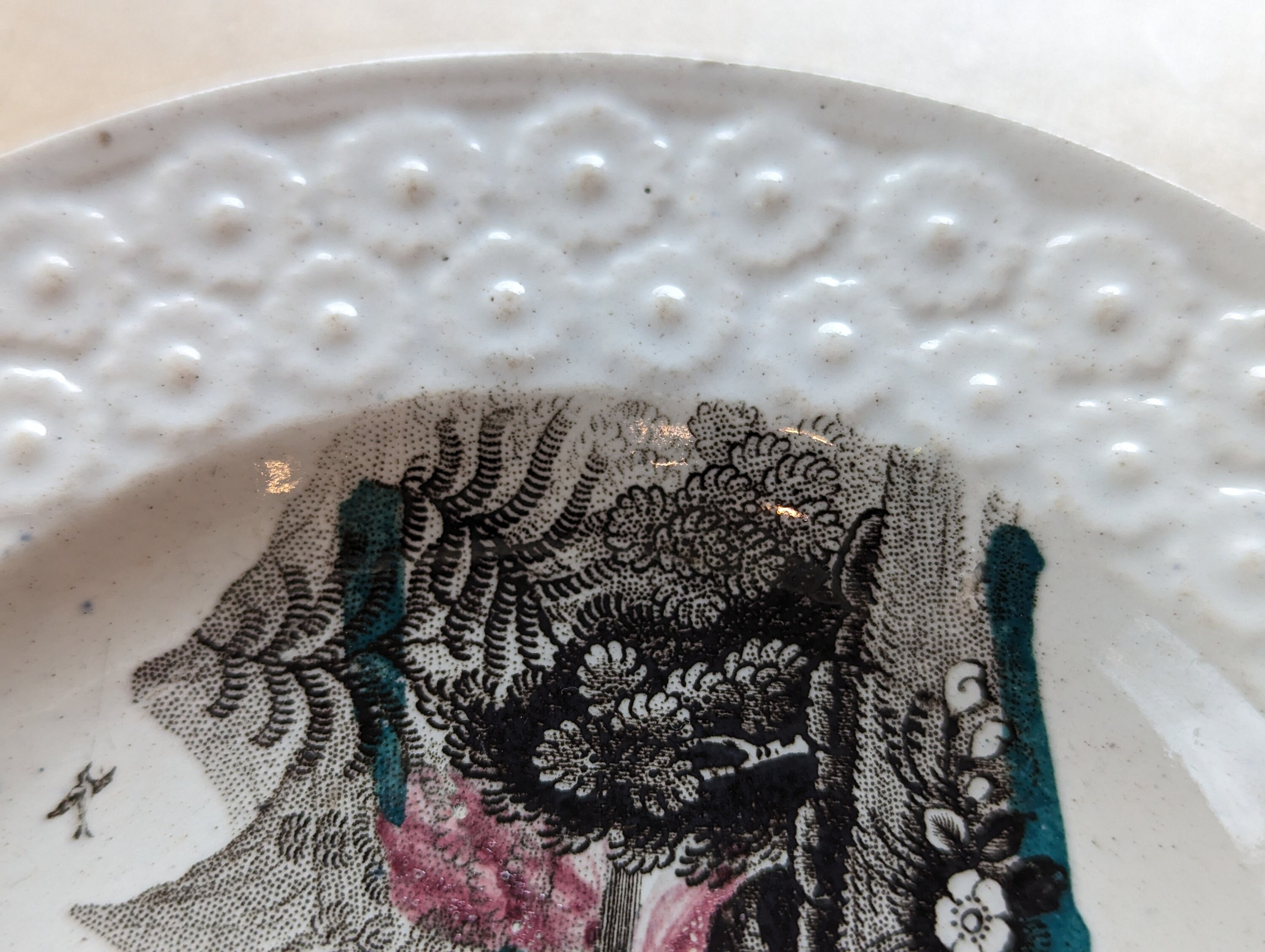 Antique Victorian Plate Hunting Scene, 19th Century English Child's ...