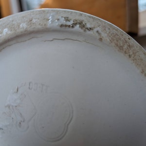 Large Antique White Davenport Ironstone Pitcher With Corn and Oats ...