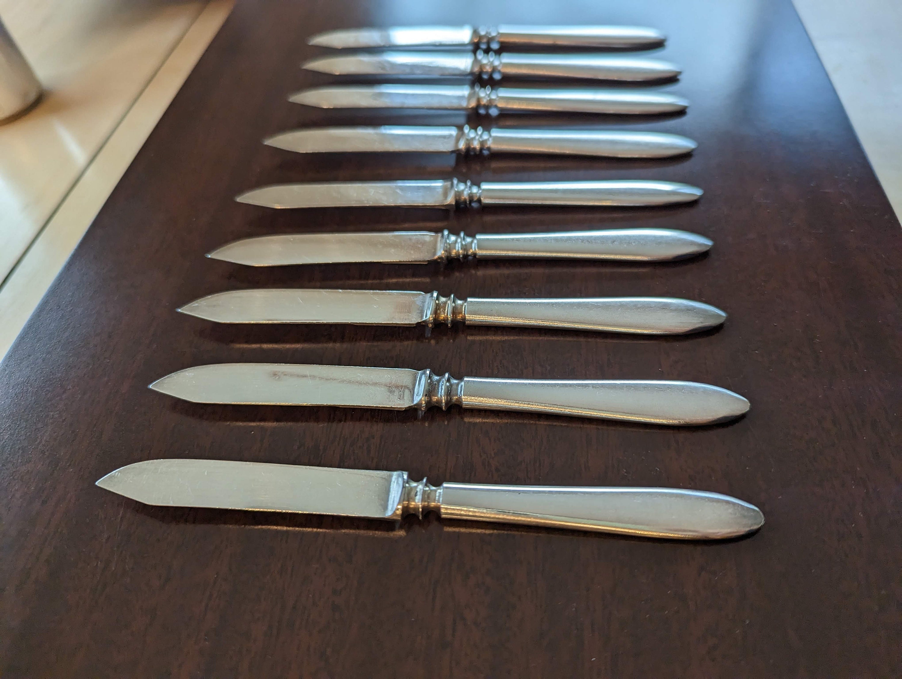 Antique Silverplate Knives Windsor by 1847 Rogers, Silver Plate Butter ...