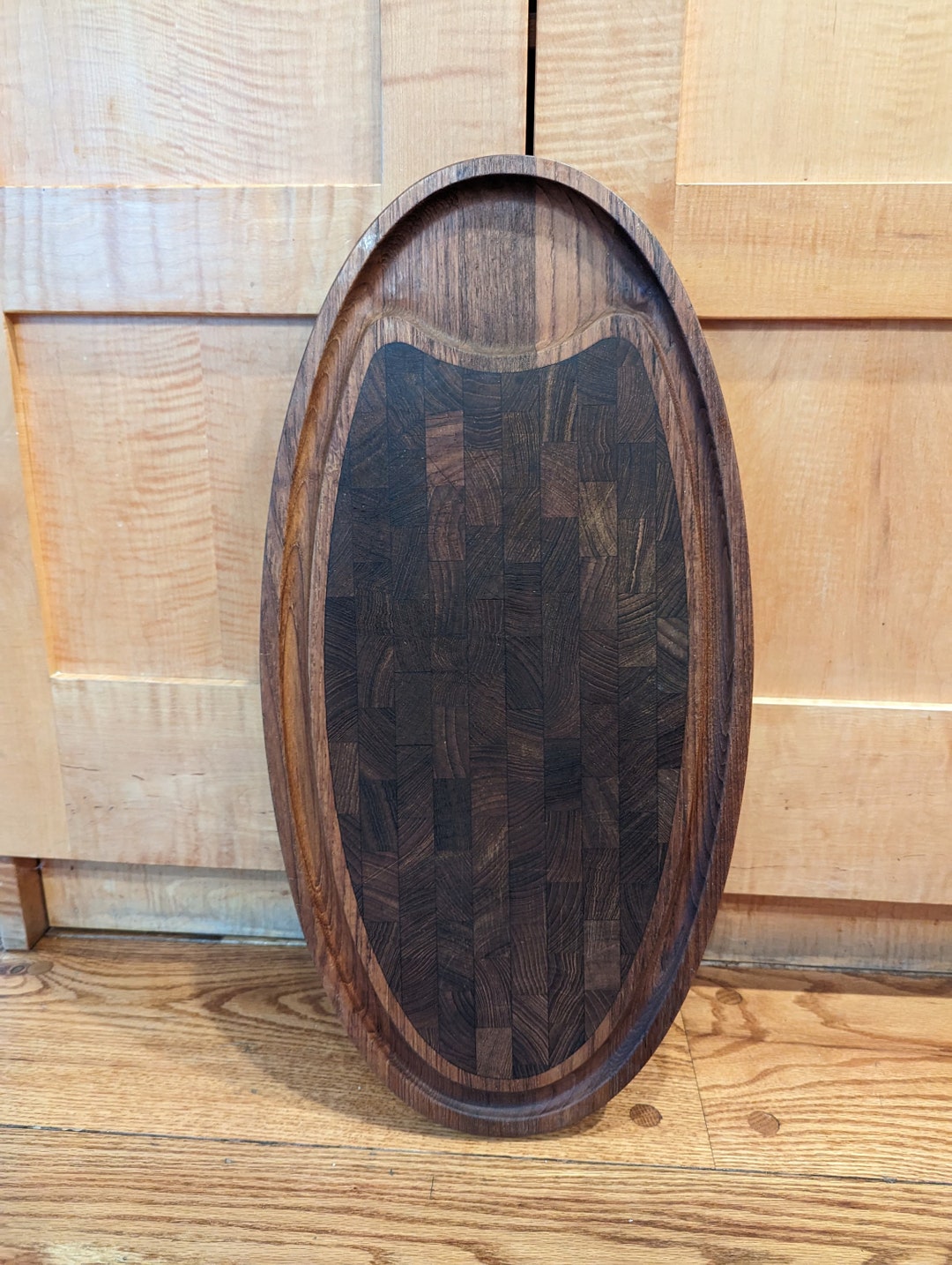 MCM Dansk Staved Teak Oval Charcuterie Board Designed by Jens H ...