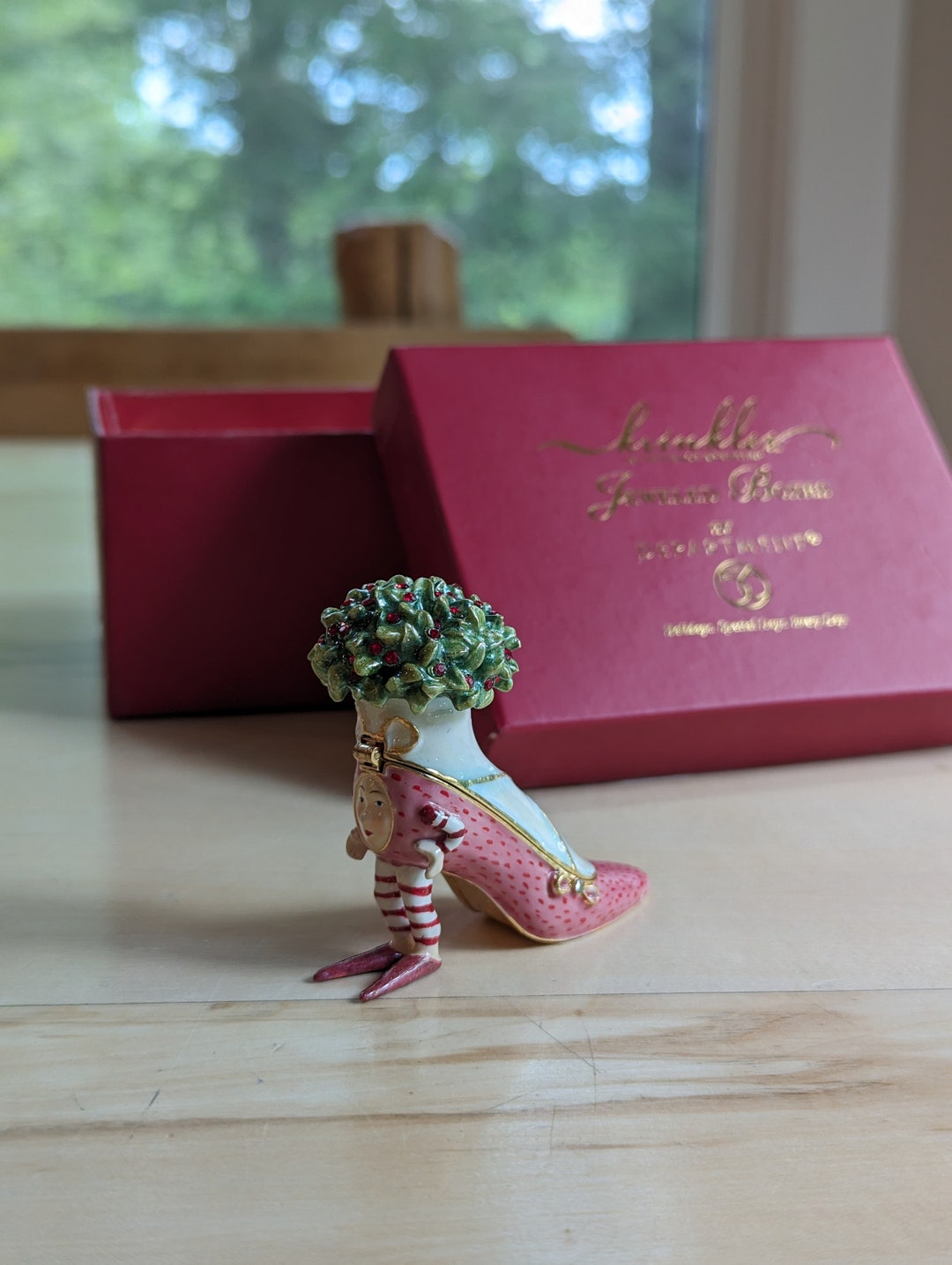 Dept 56 Krinkles by Patience Brewster Krinkles Pink Shoe Jeweled Box ...