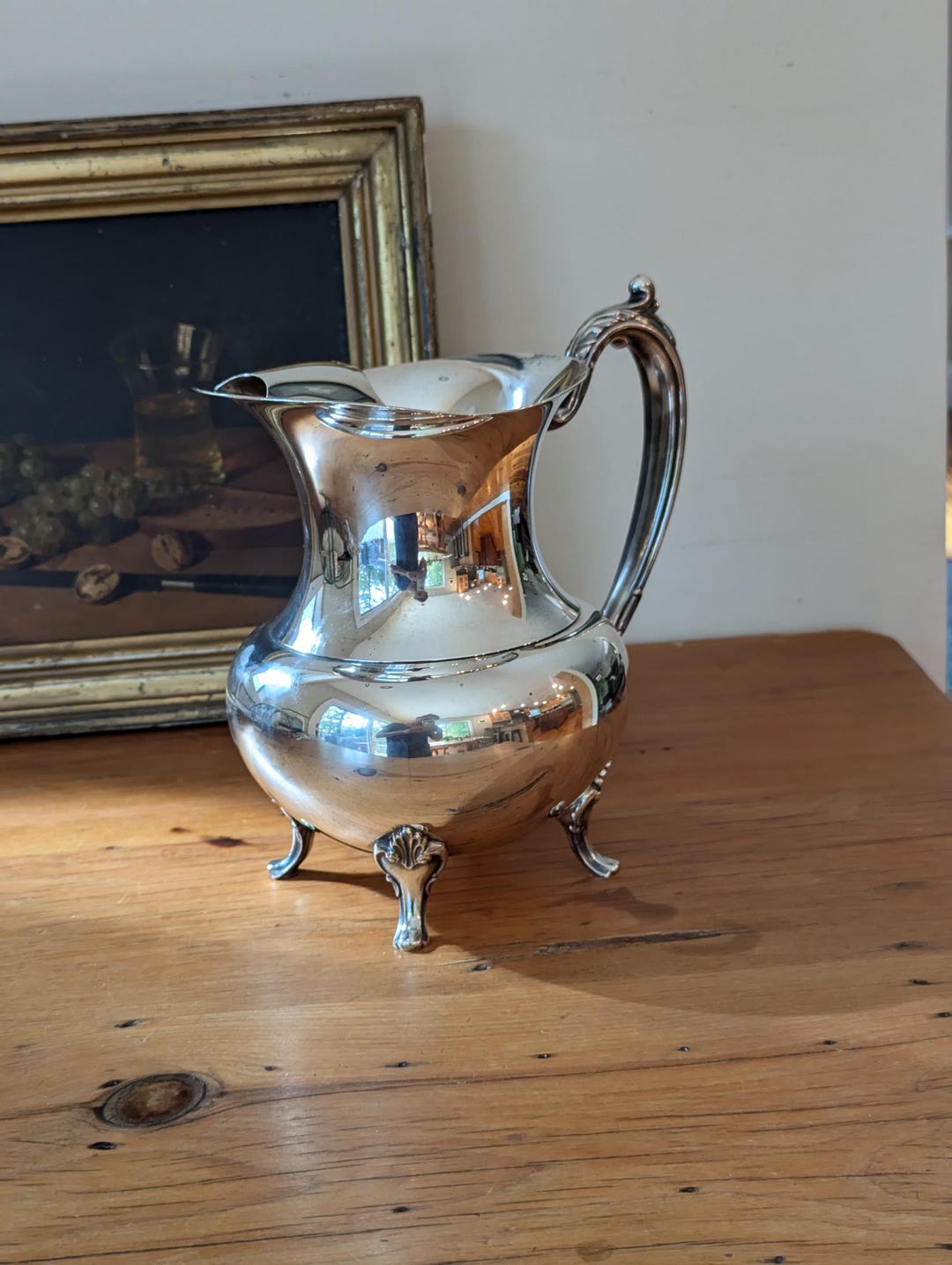 Silverplate Vintage Oneida Georgian Scroll Water Pitcher, Elegant ...