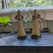 Vintage Set of Two Hand Made Corn Husk Angels Praying, Primitive Gold ...