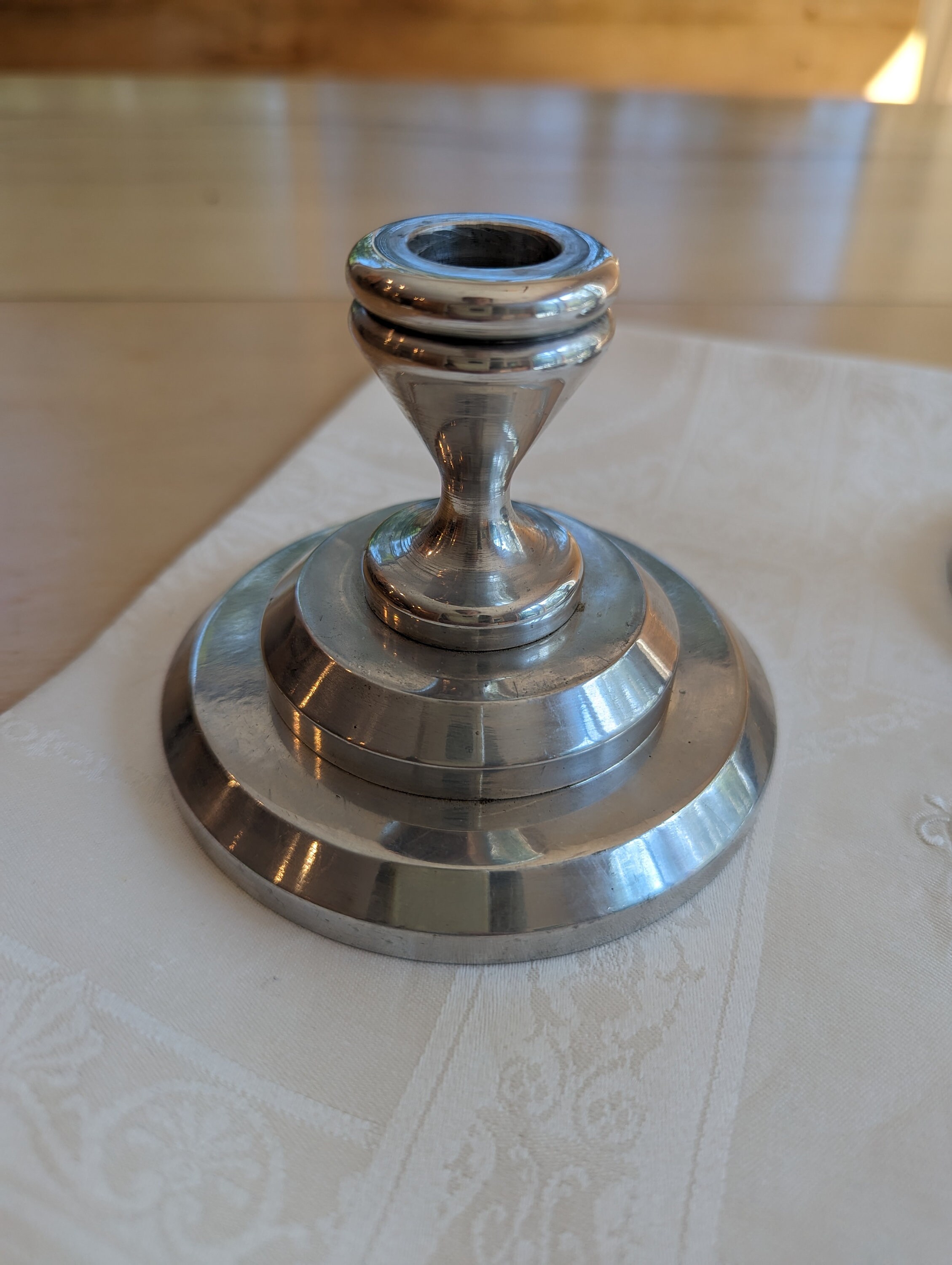 Mid Century Pewter Candlestick Holders Set of 2, Modern Vintage Candle ...