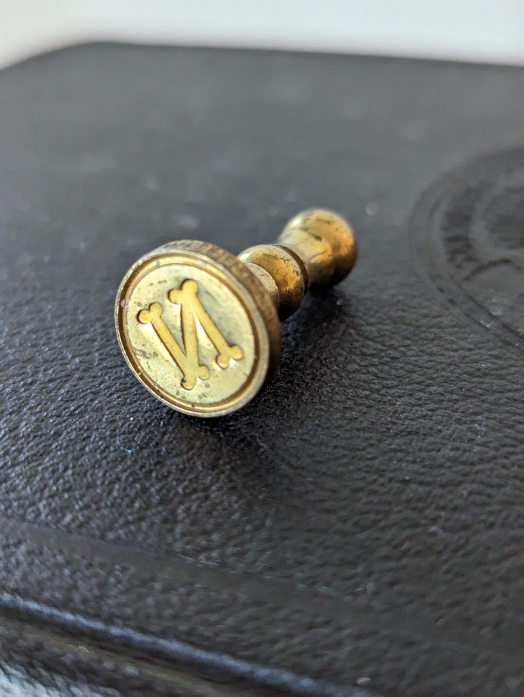 N Monogram Brass Vintage Seal Stamp Vintage Brass Wax Stamp Letter N ...