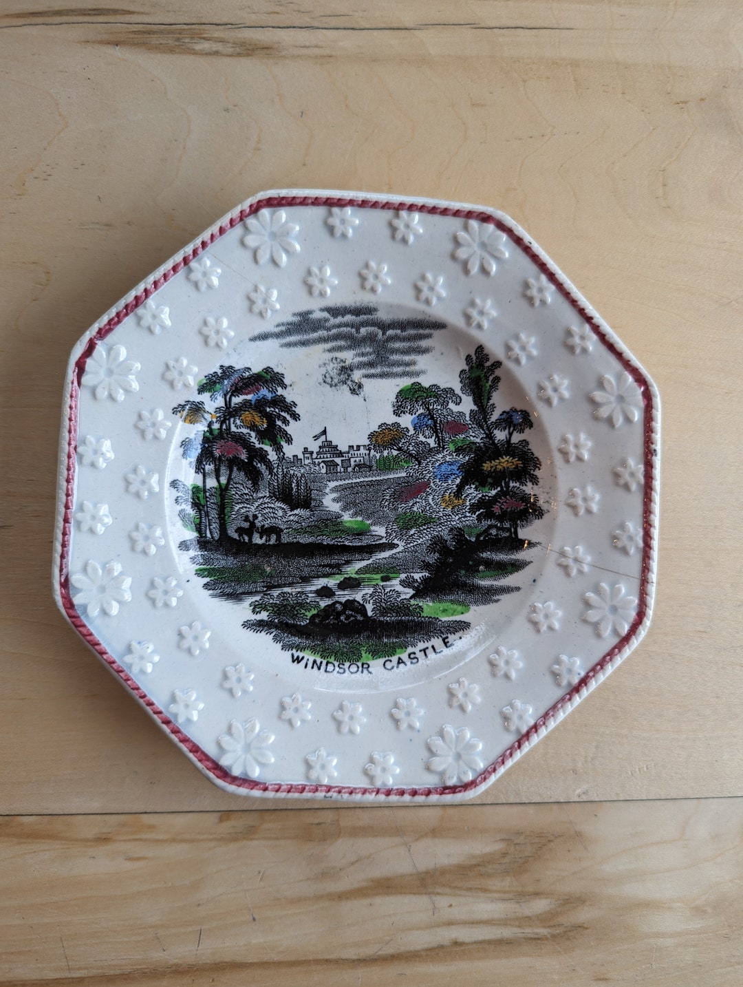 Antique Collectible Plate Windsor Castle, 19th Century English Child's ...