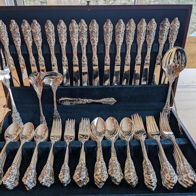 Real Silver Silverware Sets - Etsy