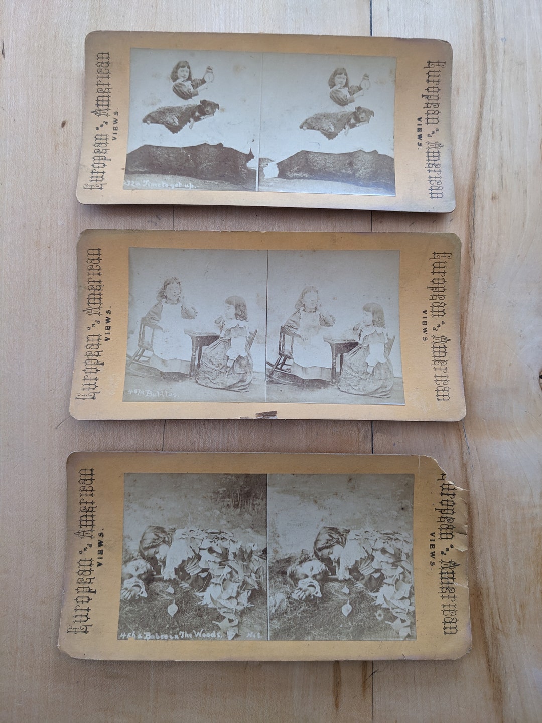 Antique Stereoview Set of 3 Cards, 1800' European and American Views ...