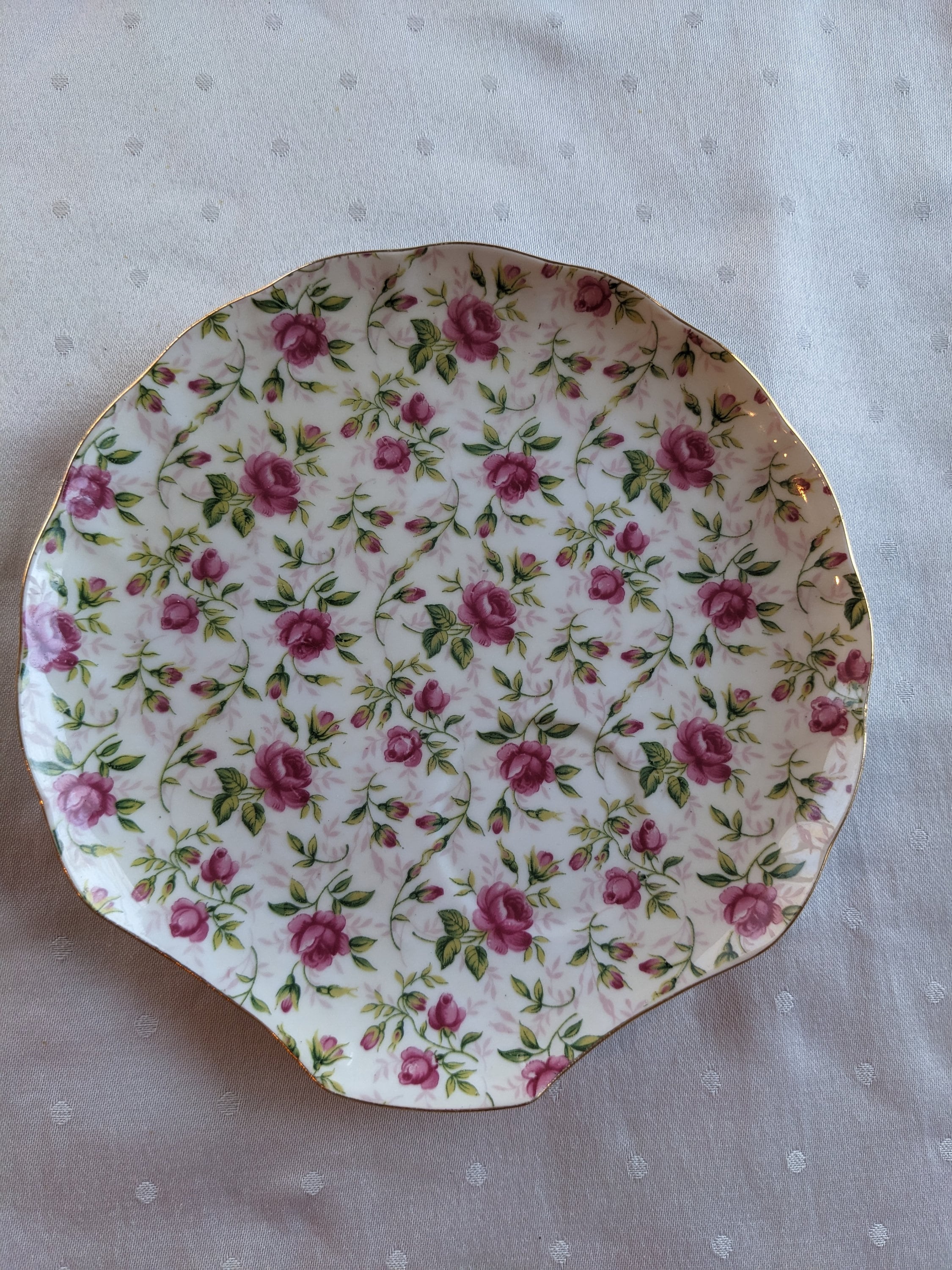 Lefton China Rose Chintz Vintage Vintage Pattern 637 Set of 2 Lunch ...