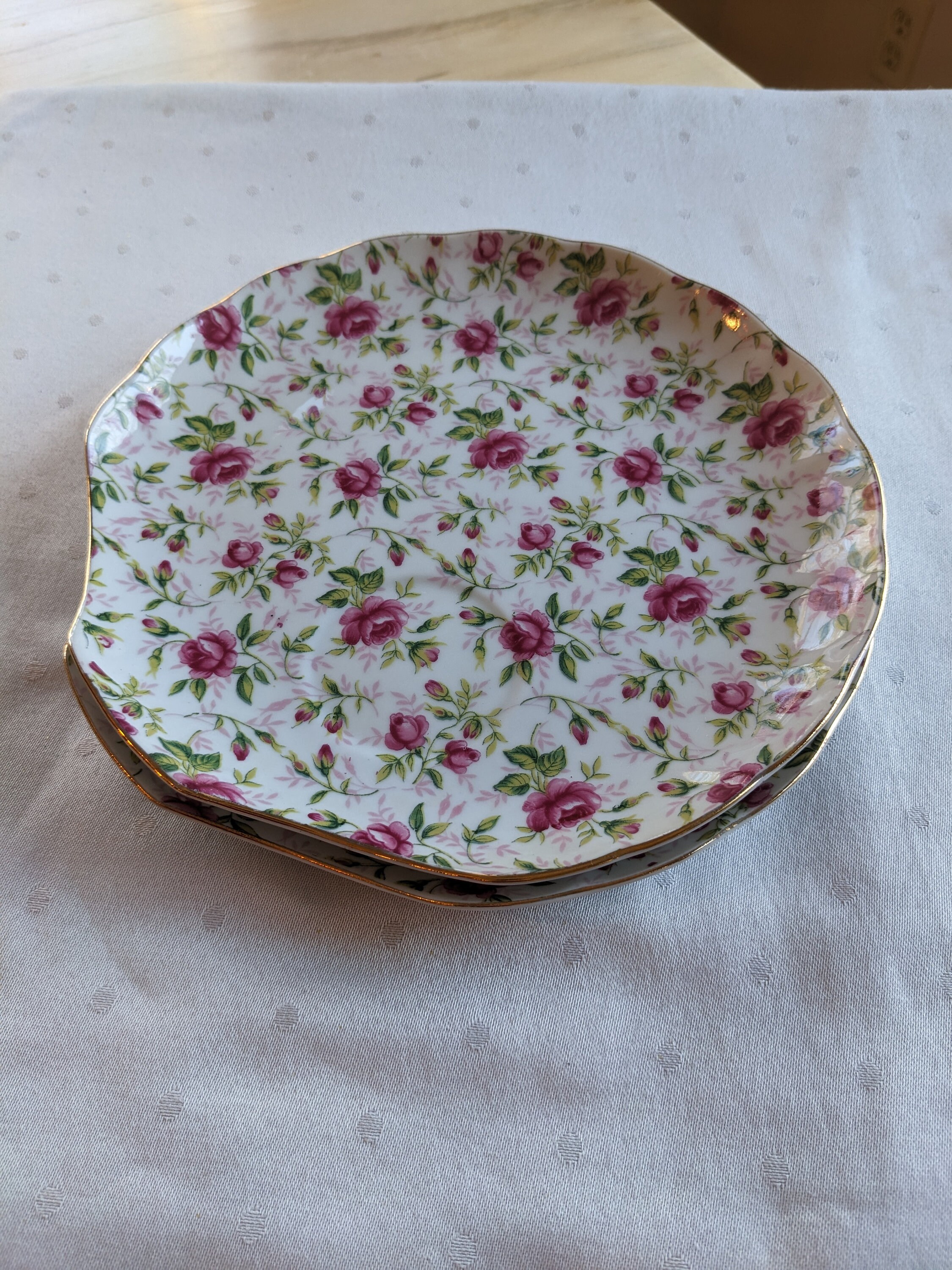 Lefton China Rose Chintz Vintage Vintage Pattern 637 Set of 2 Lunch ...