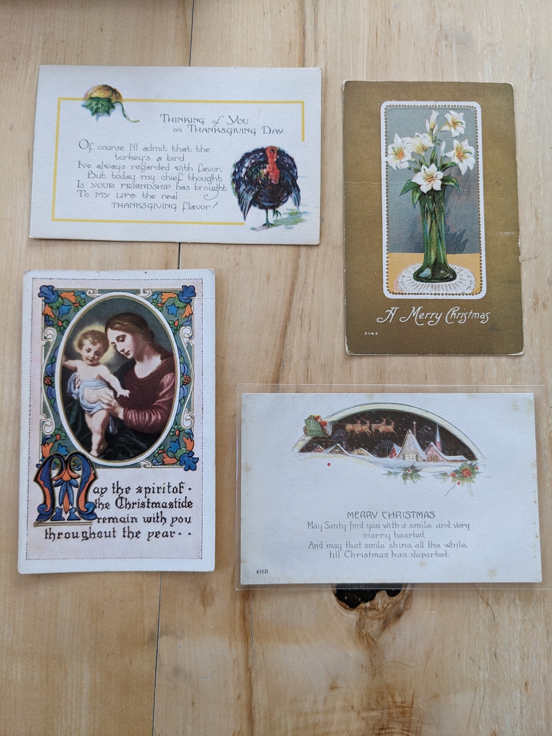 Christmas Antique Postcard Original Unused Postcards Christmas, Vintage ...