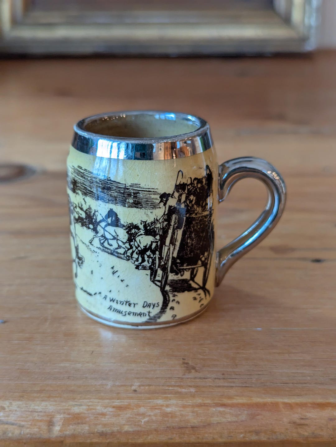 Antique Miniature Match Striker Mini Mug Scenes From Coaching Days ...