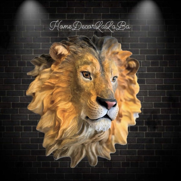 Lion Head Wall Decor - Etsy