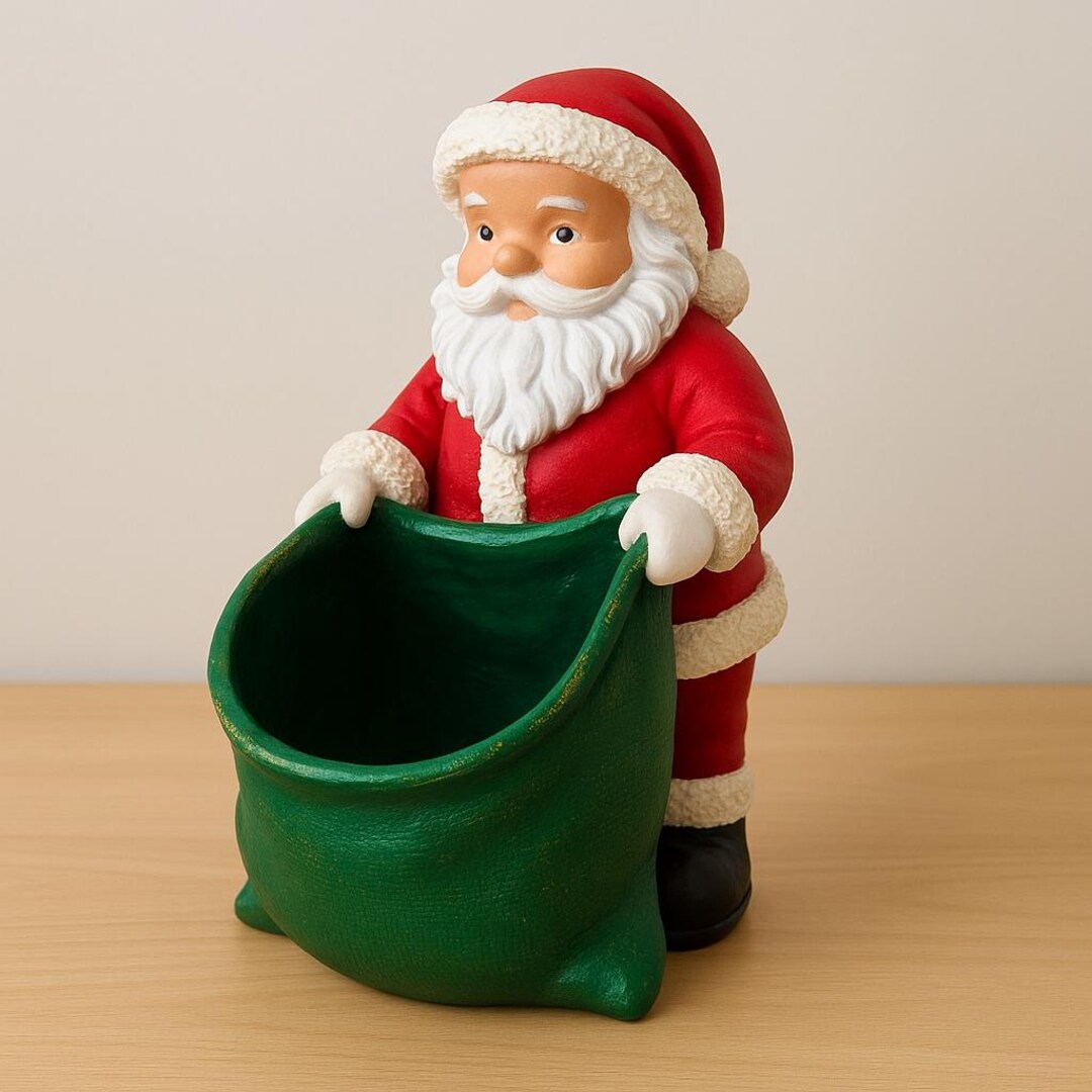 Handmade Santa Claus Statue Candy Bowl – Christmas Table Decor - Etsy ...