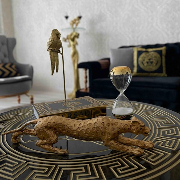 Gold Leopard Statue - Etsy