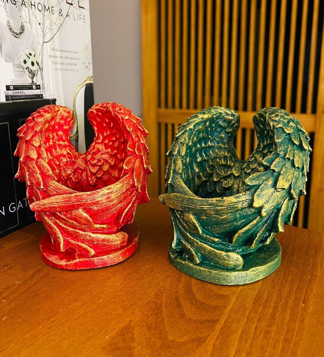 Handcrafted Angel Wing Candle Holder: Christmas Home Decor - Etsy