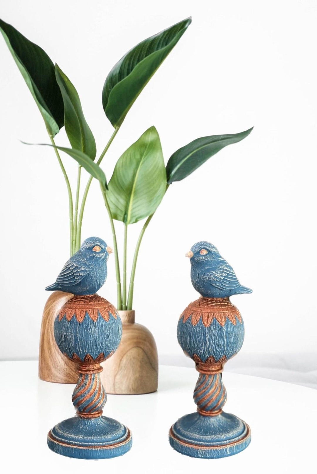 Bird Object With Ball Base, Bird Figurine, Bird Statue,bluebird Statue ...