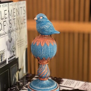 Bird Object With Ball Base, Bird Figurine, Bird Statue,bluebird Statue ...