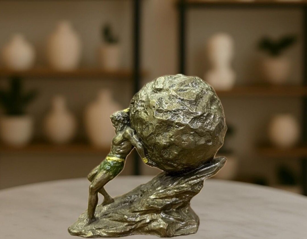 Handmade Sisyphus Statue: Minimalist Greek Myth Figurine - Etsy