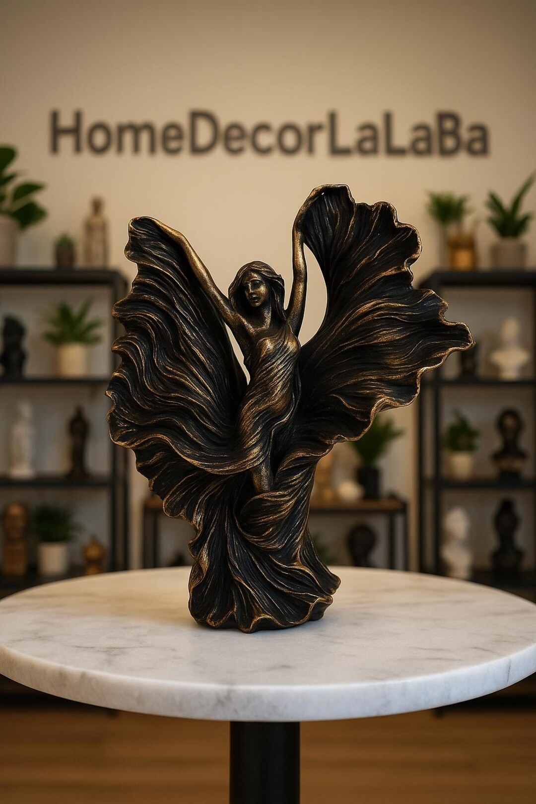Handmade Dancing Woman Statue: Modern Resin Art Figurine - Etsy