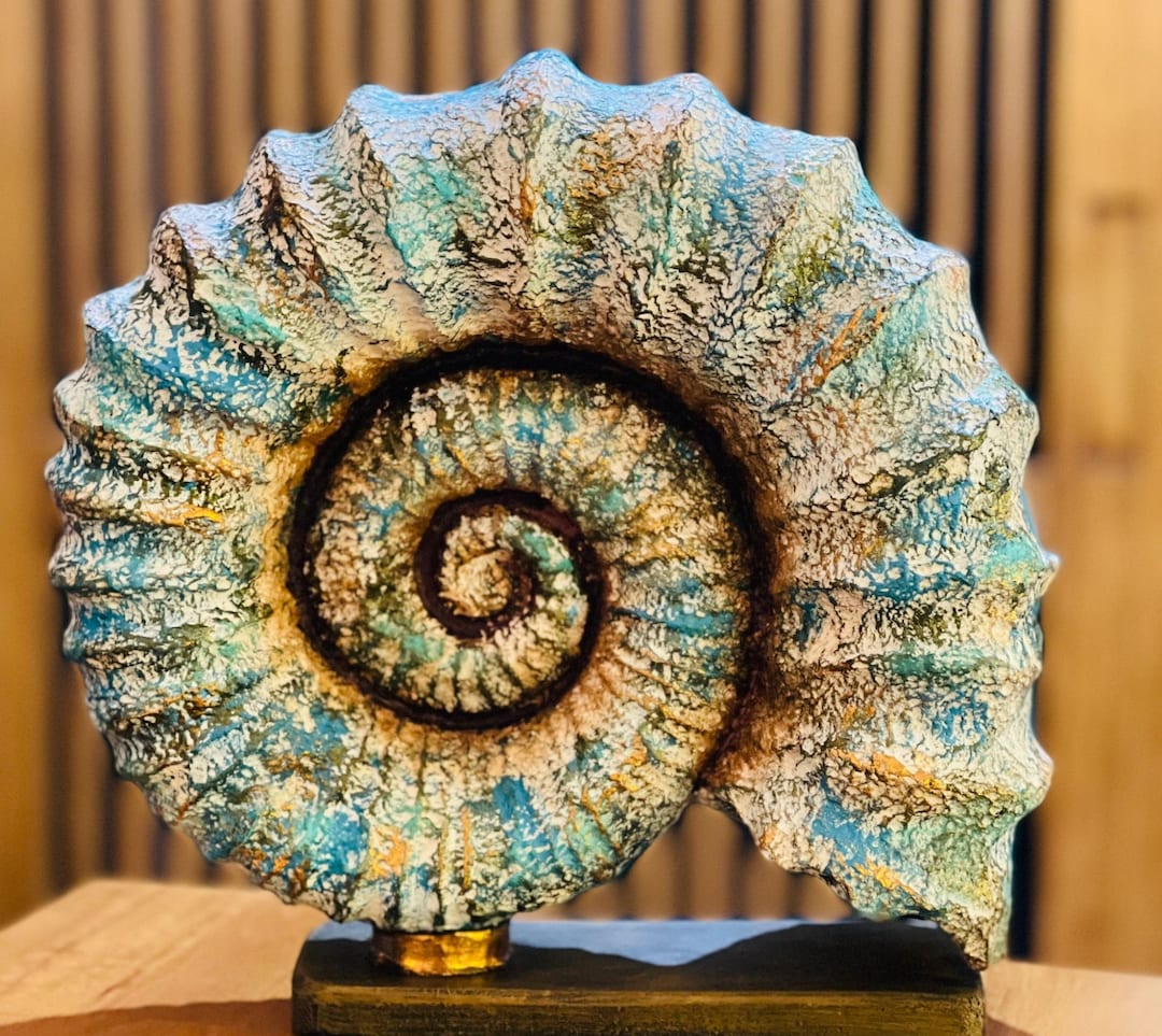 Sea Shell Sculpture , Large Sea Shell Statue , Conch Object, Home ...