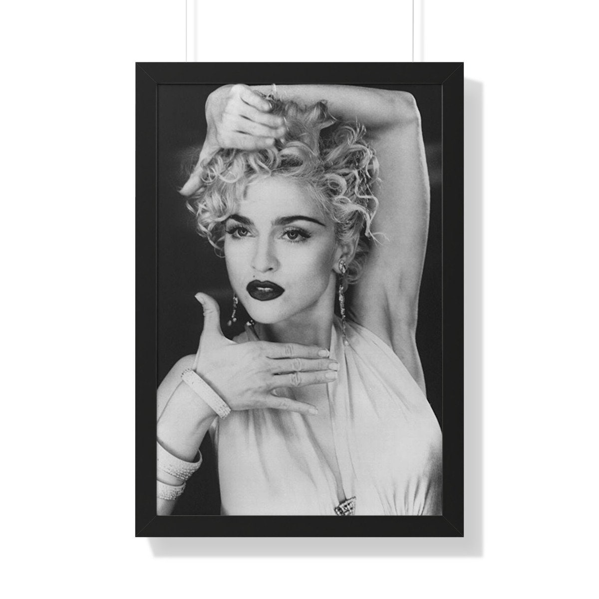 Madonna Black And White Poster